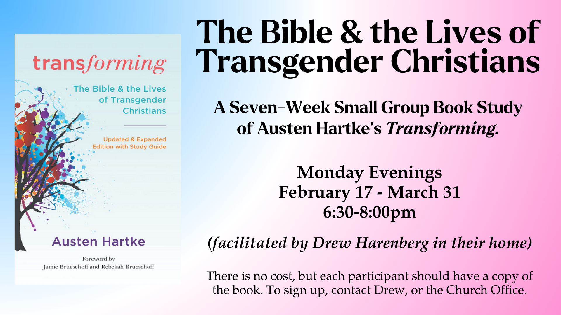 New Small Group Book Study: Transforming – Southminster Presbyterian Church